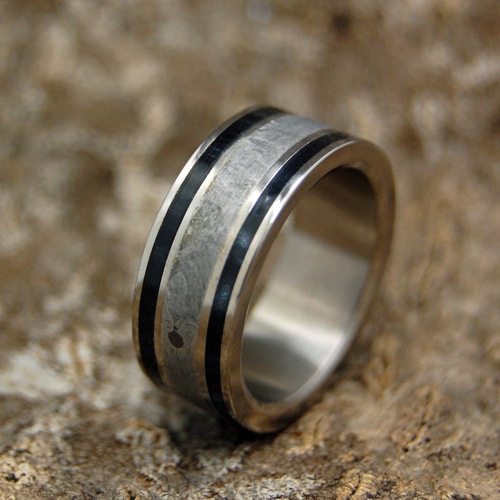 Rare Gibeon Meteorite Rings & Custom Wedding Bands - Unique Space ...