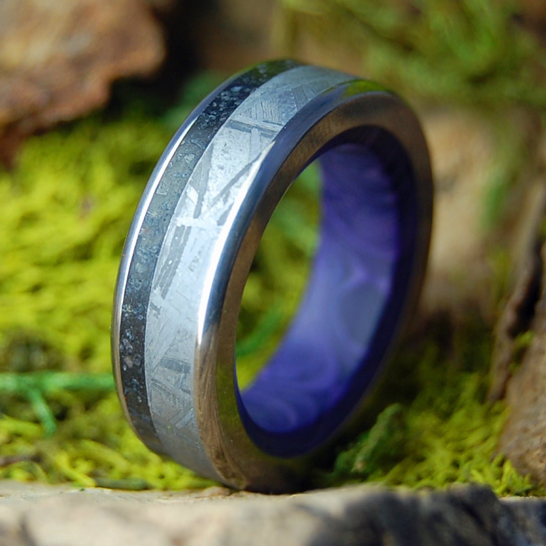 REVERE LAVA METEORITE PURPLE| Men's Icelandic Lava, Meteorite & Charoi ...