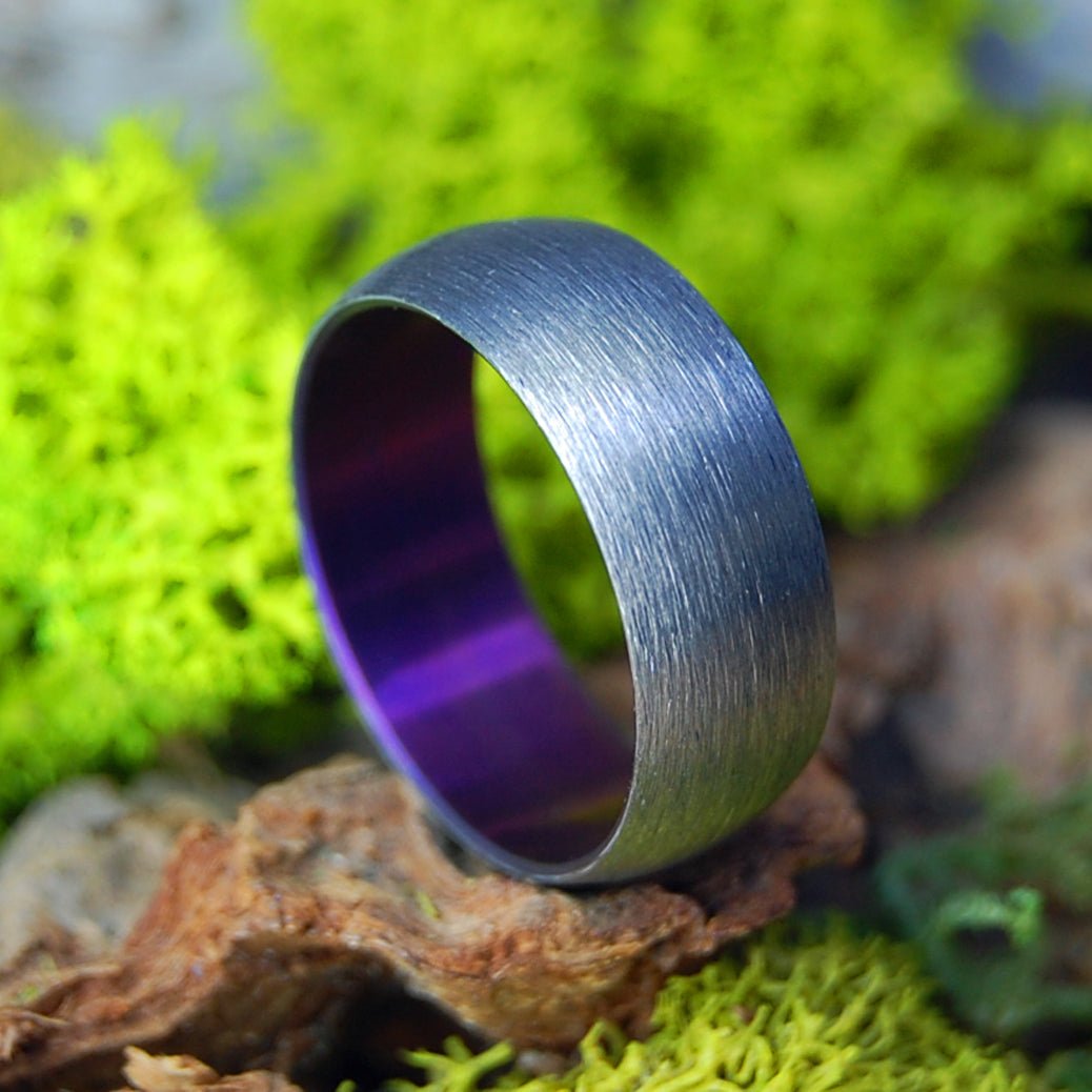 Minter + Richter | SHROUD OF PURPLE - titanium wedding ring – Minter ...
