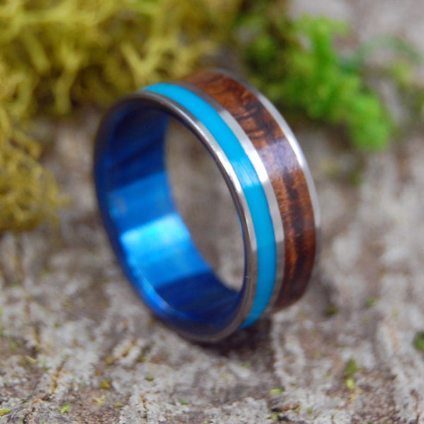Minter + Richter | WOODED COVE BLUE | Turquoise Resin & Hawaiian Koa ...