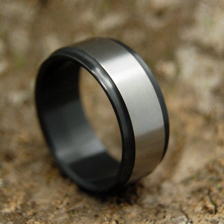 Minter + Richter | ZIRCON | Zirconium Black Wedding Rings – Minter and ...